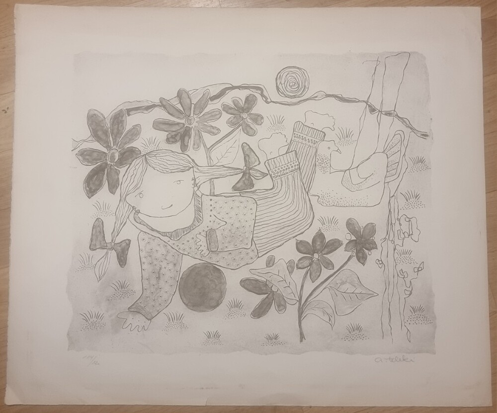 André TELEKI (1928-1999) Grosse Lithographie Handsigniert nummeriert ...